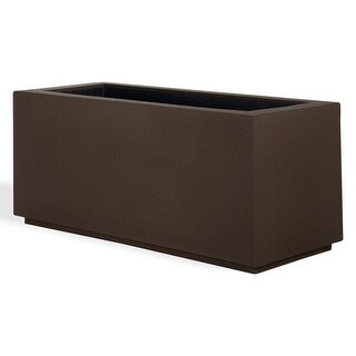 Tall Modern Outdoor/Indoor Trough Planter, 36" L x 16" W x 16" H ...